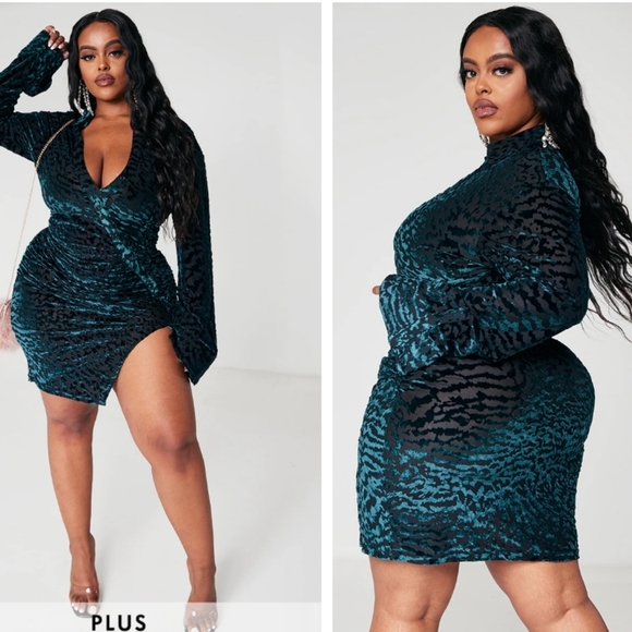 PrettyLittleThing | Dresses | Nwt Pretty Little Thing Plus Emerald ...